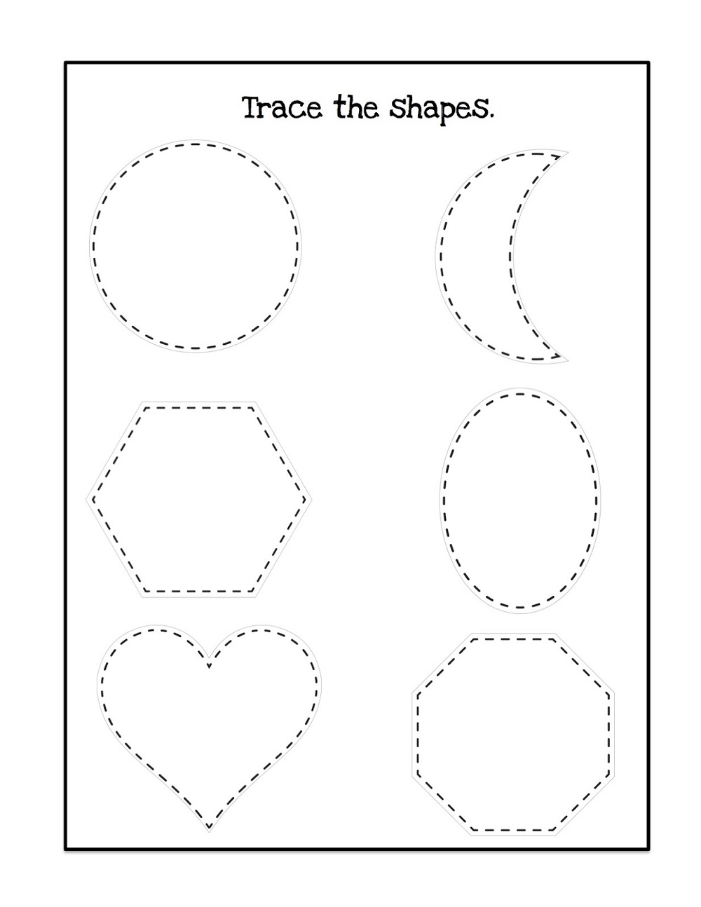 Preschool Traceables Shape Learning Printable Preschool Traceables Shape Learning Printable