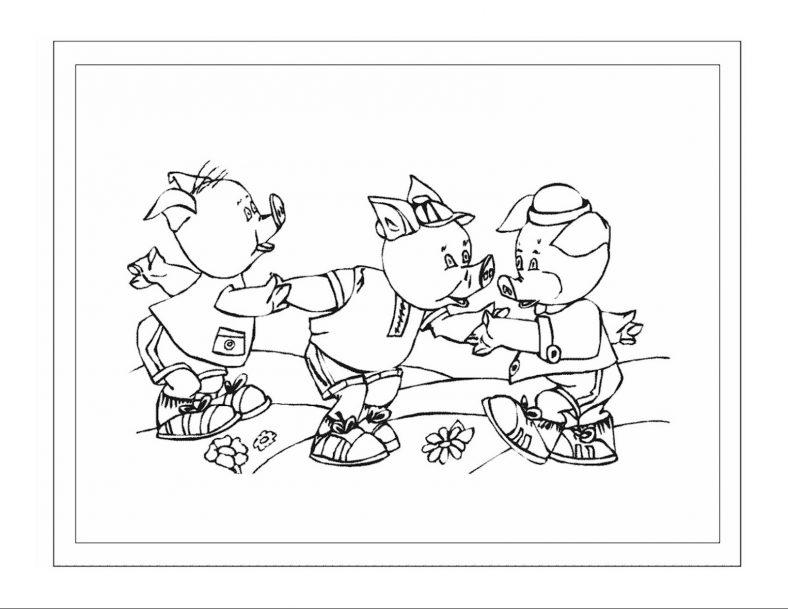 3 Little Pigs Coloring Pages for Preschoolers | Learning Printable