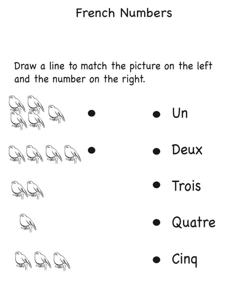 Printable French Worksheets Grade 1 | Learning Printable