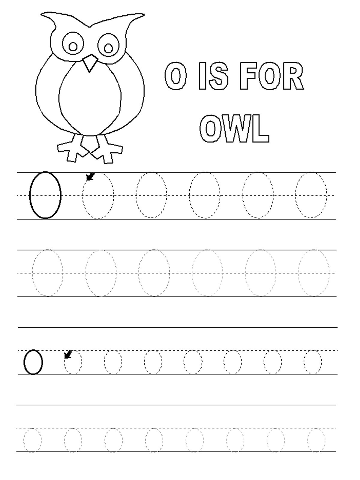 Letter O Tracing Worksheets | Learning Printable