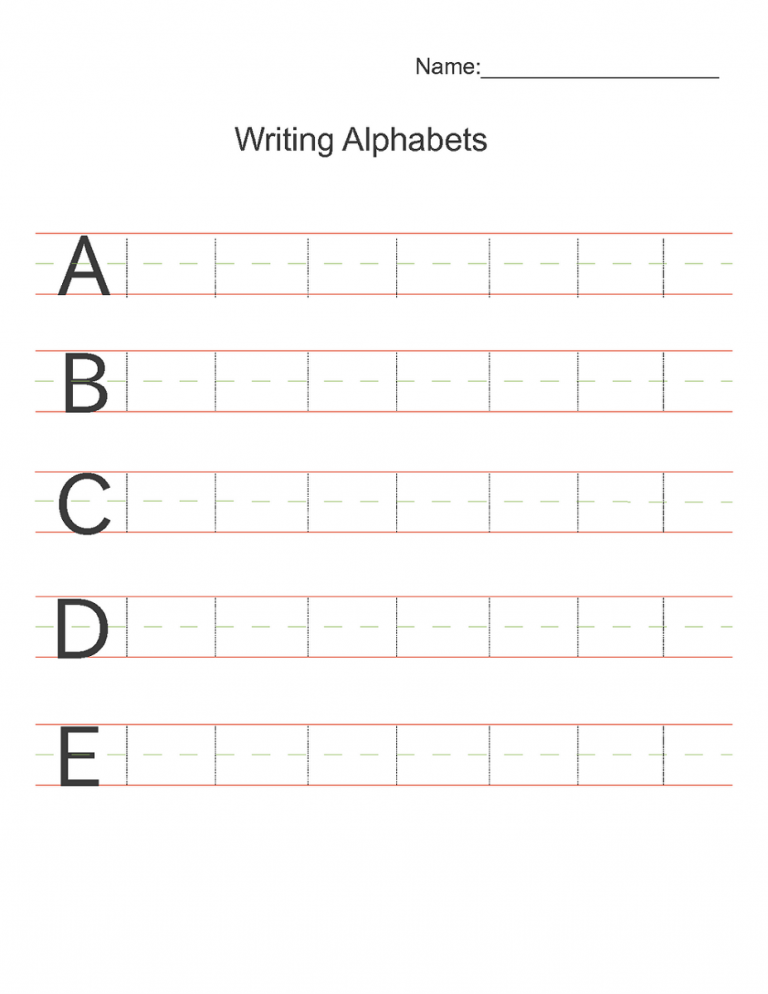 ABC Writing Worksheets to Print | Learning Printable