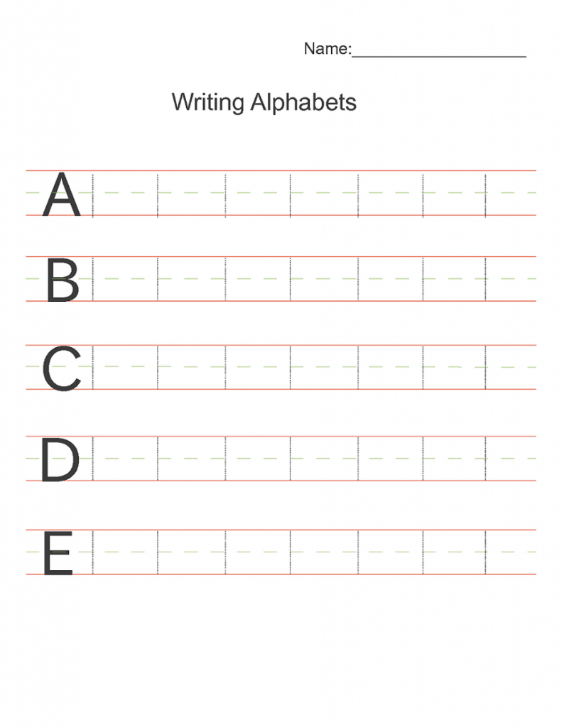 ABC Writing Worksheets To Print Learning Printable ABC Writing Worksheets To Print Learning Printable