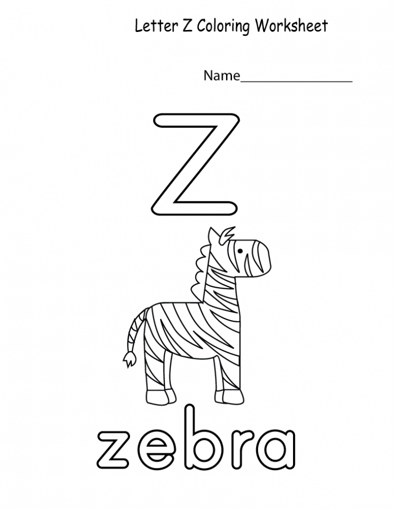 Free Printable Worksheets for Preschoolers for the Letter Z | Learning ...