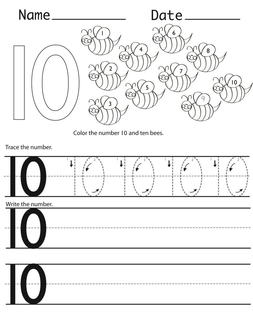 Learning the Number 10 | Learning Printable