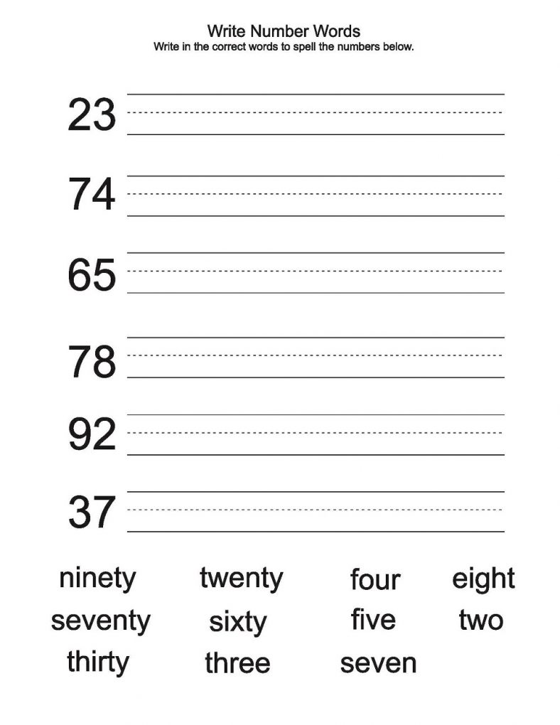 Number Words Activities Worksheets | Learning Printable