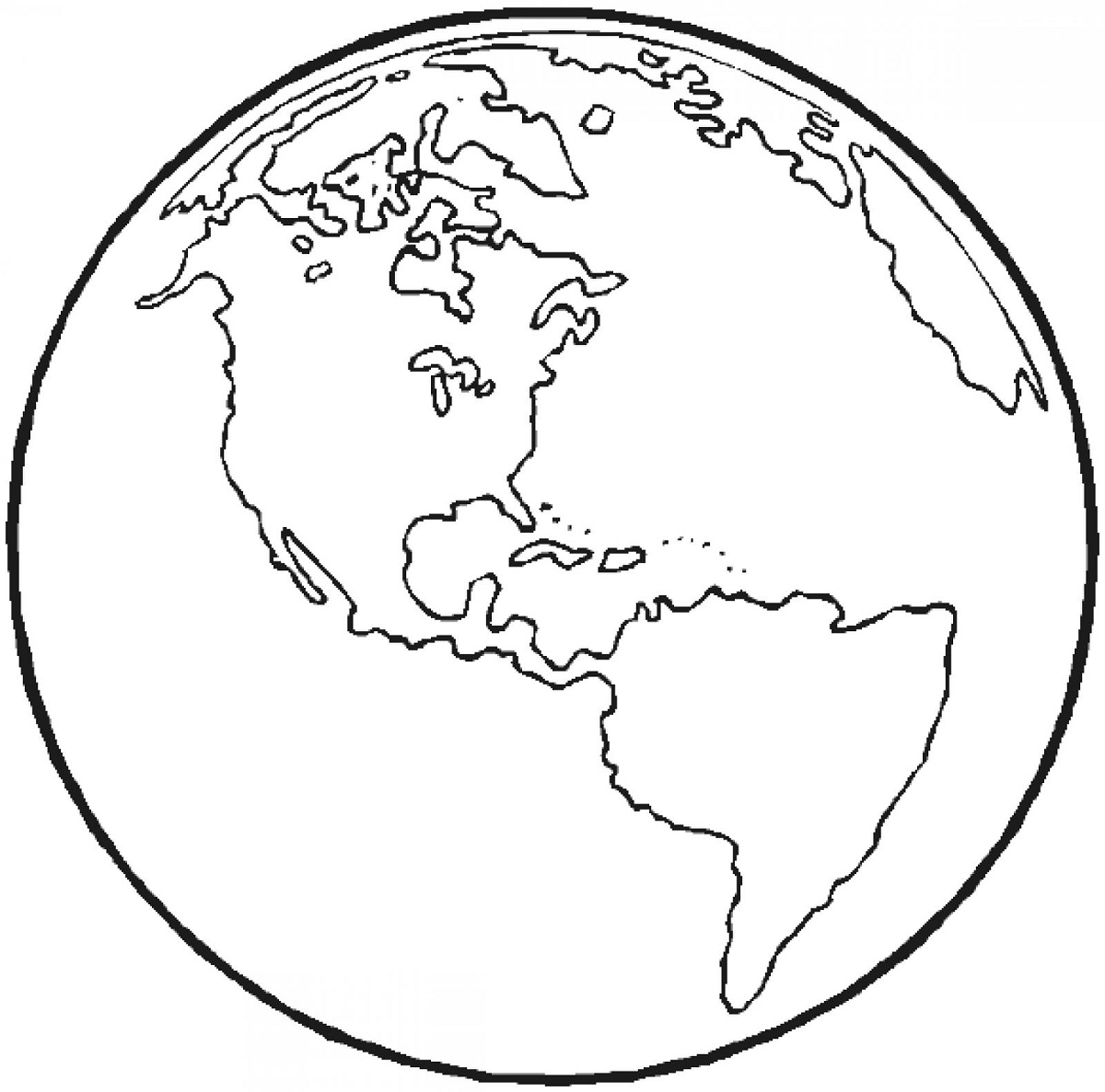 Picture of a Globe to Color | Learning Printable