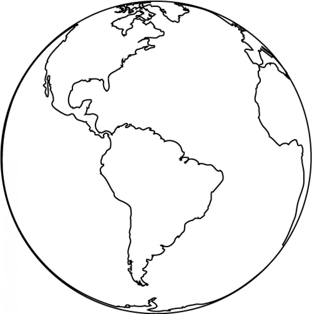Picture of a Globe to Color | Learning Printable
