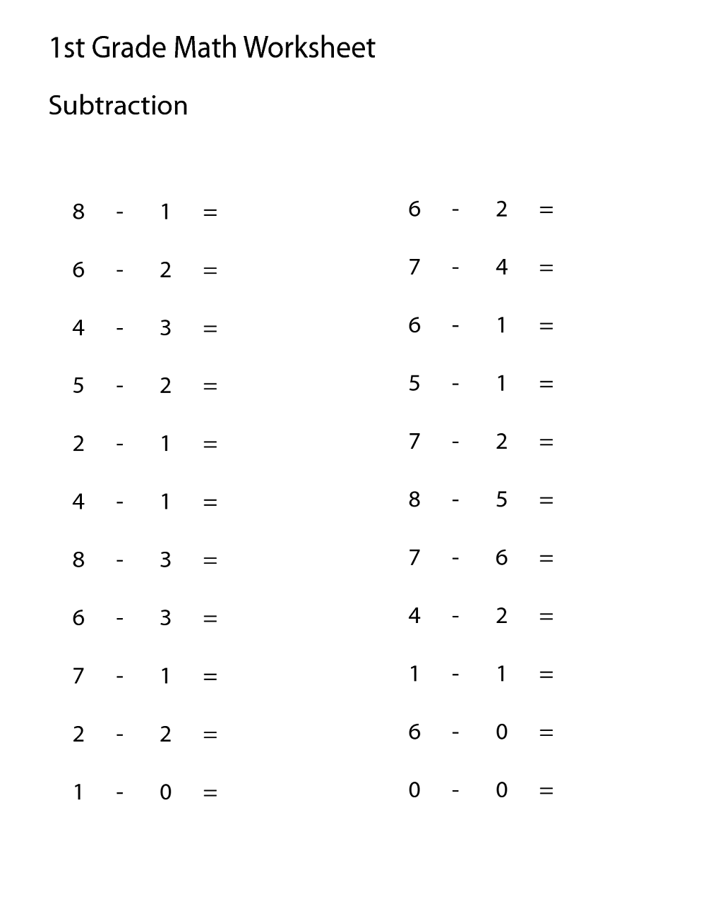Printable Worksheets Grade 1 | Learning Printable
