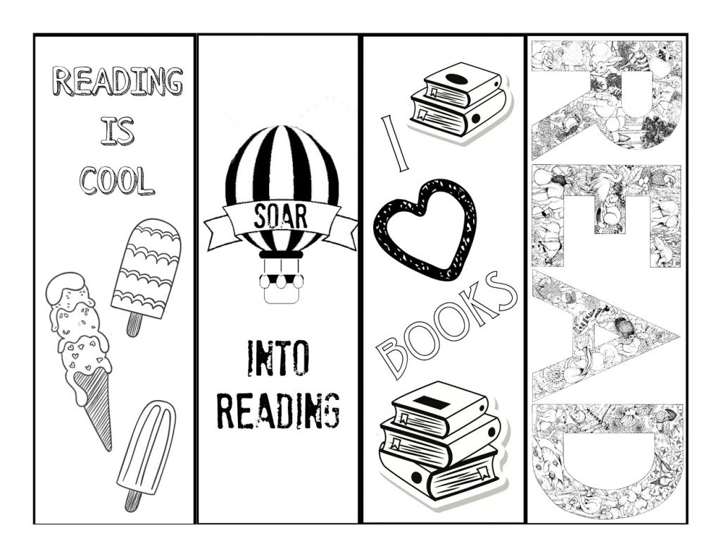 Reading Bookmarks to Colour In | Learning Printable