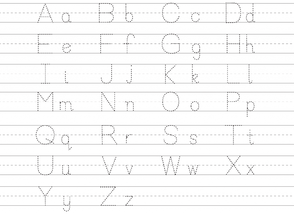 Trace Lowercase and Uppercase Alphabet | Learning Printable
