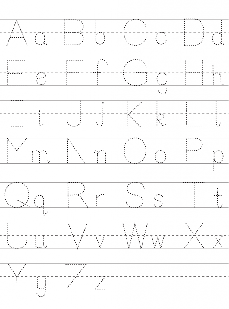 Trace Lowercase and Uppercase Alphabet | Learning Printable