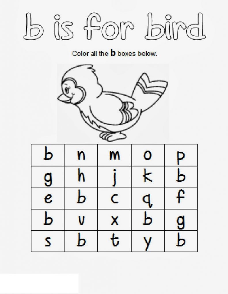 Find Letter Worksheets for Kids | Learning Printable