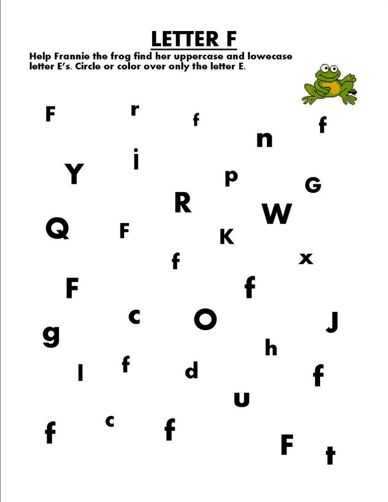 Find Letter Worksheets for Kids | Learning Printable