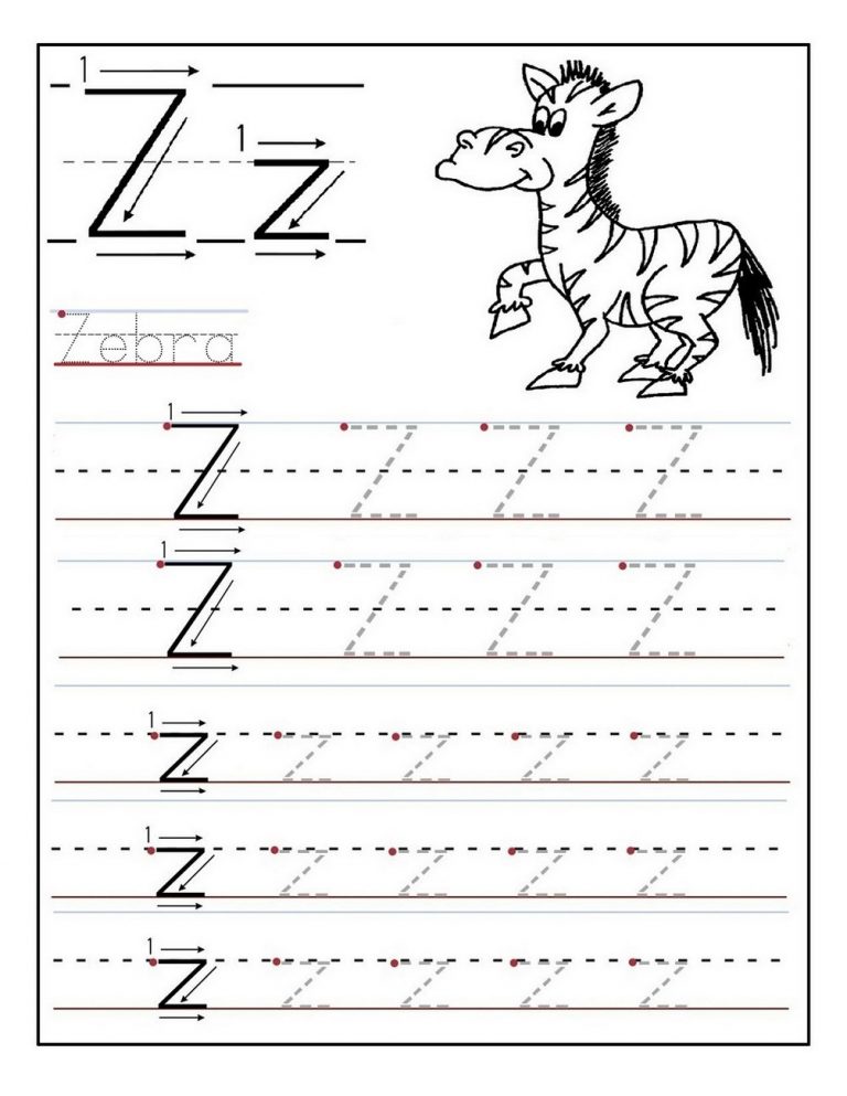 Kindergarten Letter Tracing Worksheets | Learning Printable