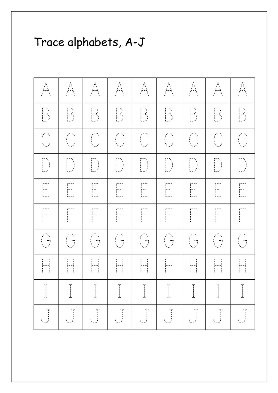 Printable Letter Practice Sheets