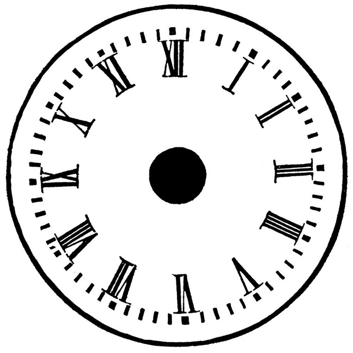 Clock Face With Minutes Printable Learning Printable