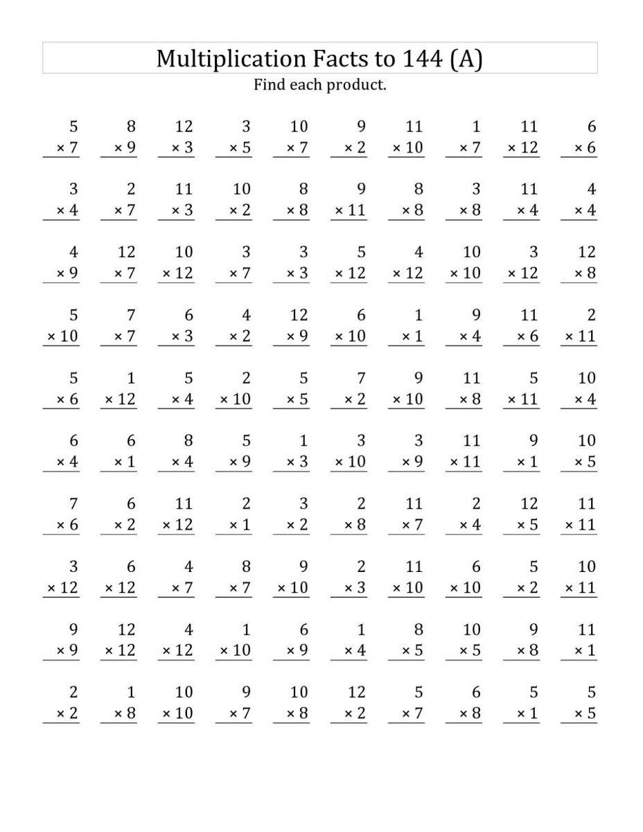 Basic Math Fact Practice Worksheets To Print Learning Printable