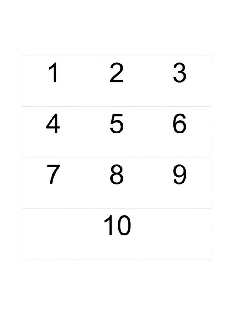 Free Numbers 1-10 to Print | Learning Printable