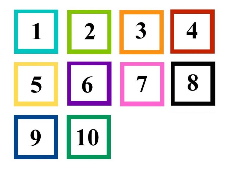 Free Numbers 1-10 to Print | Learning Printable
