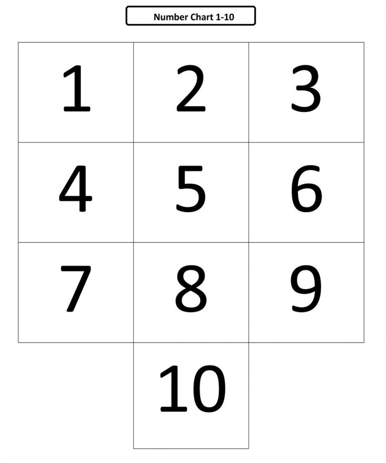 Free Numbers 1-10 to Print | Learning Printable