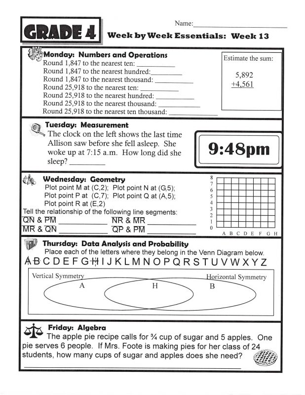 Homework Printable Sheets to Download | Learning Printable