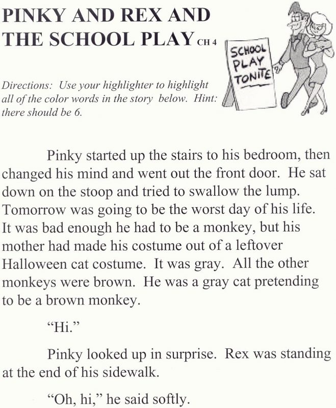 Pinky and Rex and the Play School Worksheets | Learning Printable