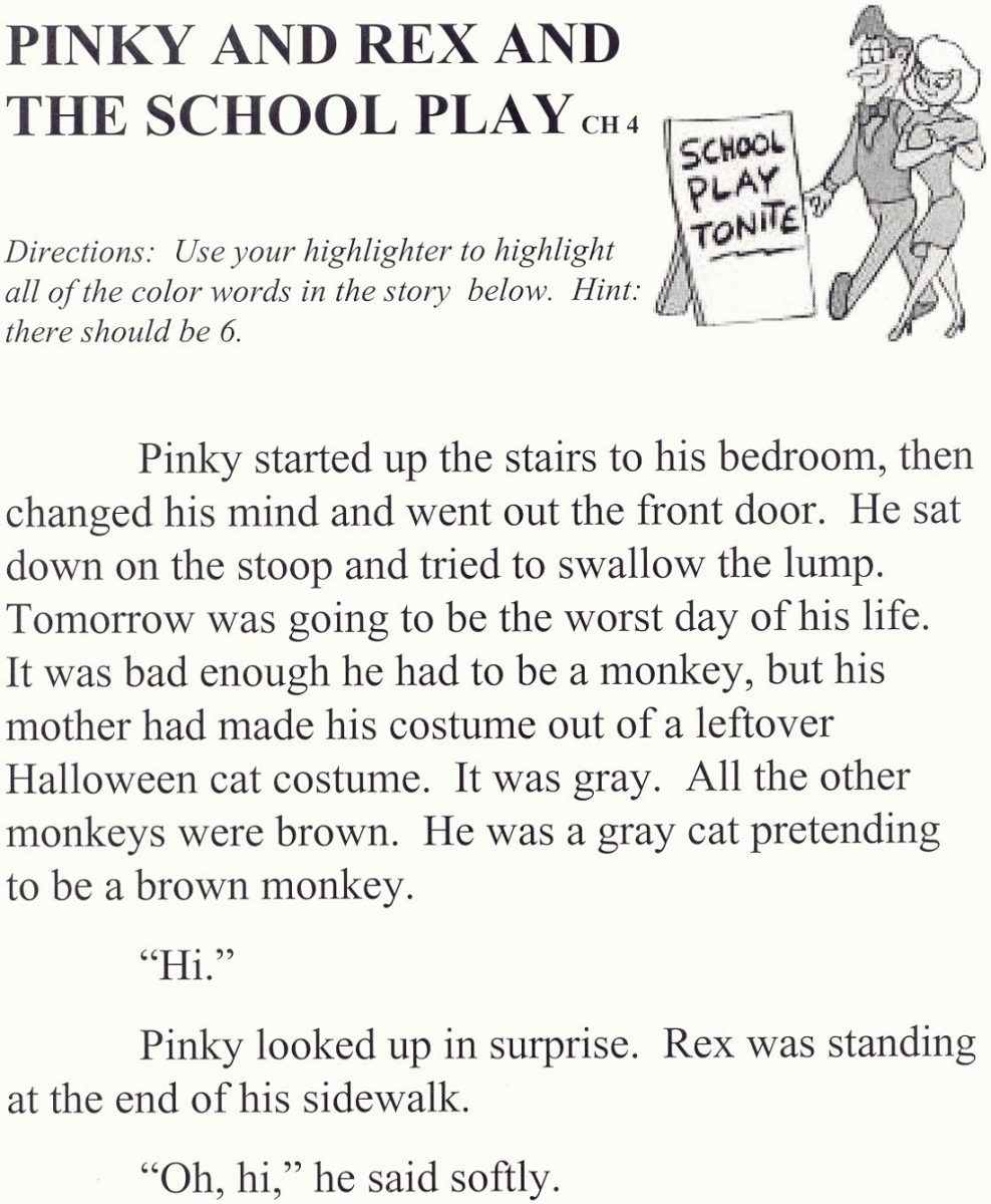 Pinky and Rex and the Play School Worksheets | Learning Printable