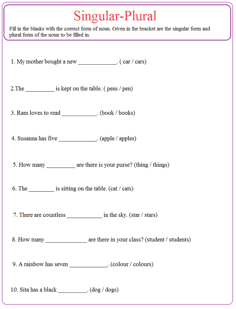 Worksheets For Grade 1 Learning Printable