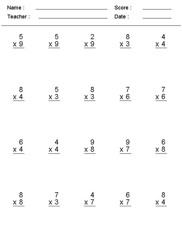 Math Sheets to Print | Learning Printable