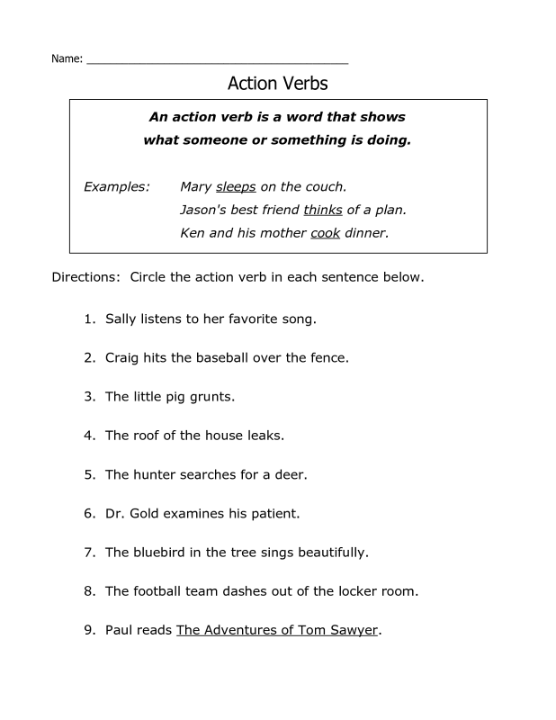 First Grade English Worksheets Free | Learning Printable