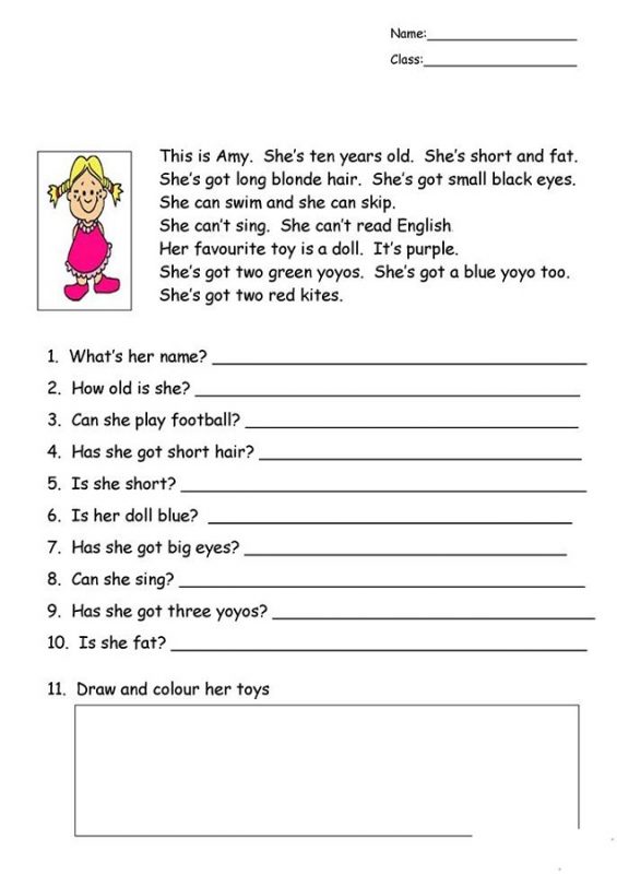 Worksheets for ESL Students | Learning Printable