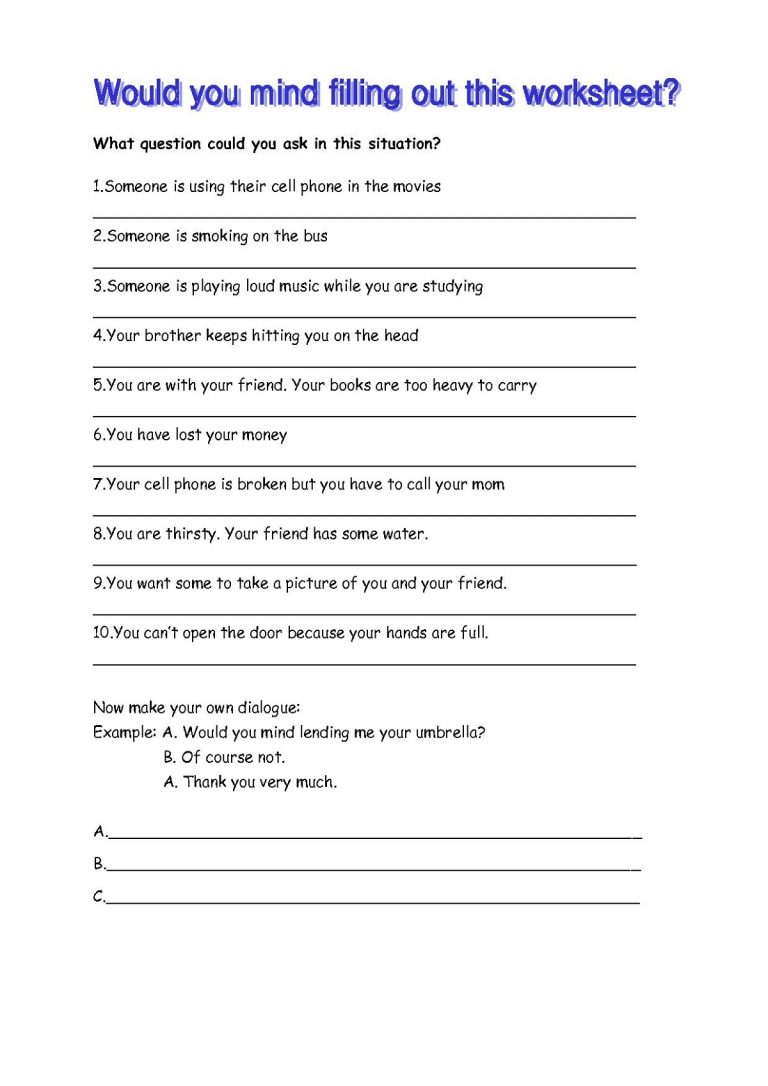 Free Printable English Worksheets to Print | Learning Printable