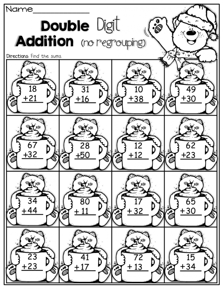 Addition and Multiplication 2 Digit Math Worksheets | Learning ...