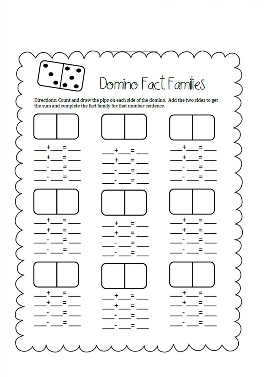 Easy Fact Families Worksheets First Grade | Learning Printable Easy ...