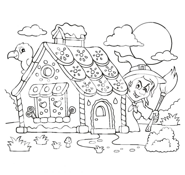 Coloring Fun with Hansel and Gretel Activities | Learning Printable ...