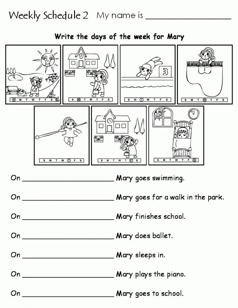 Learn Days of the Week Activities | Learning Printable Learn Days of ...