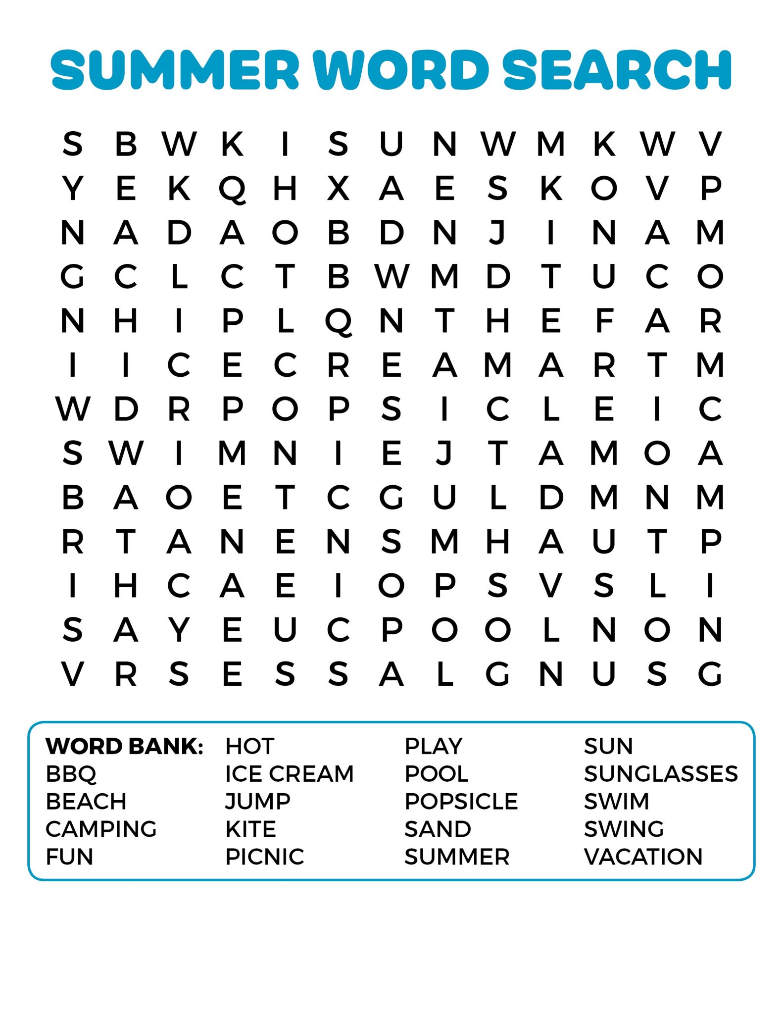 Kids Word Search Puzzles Printable | Learning Printable Kids Word ...