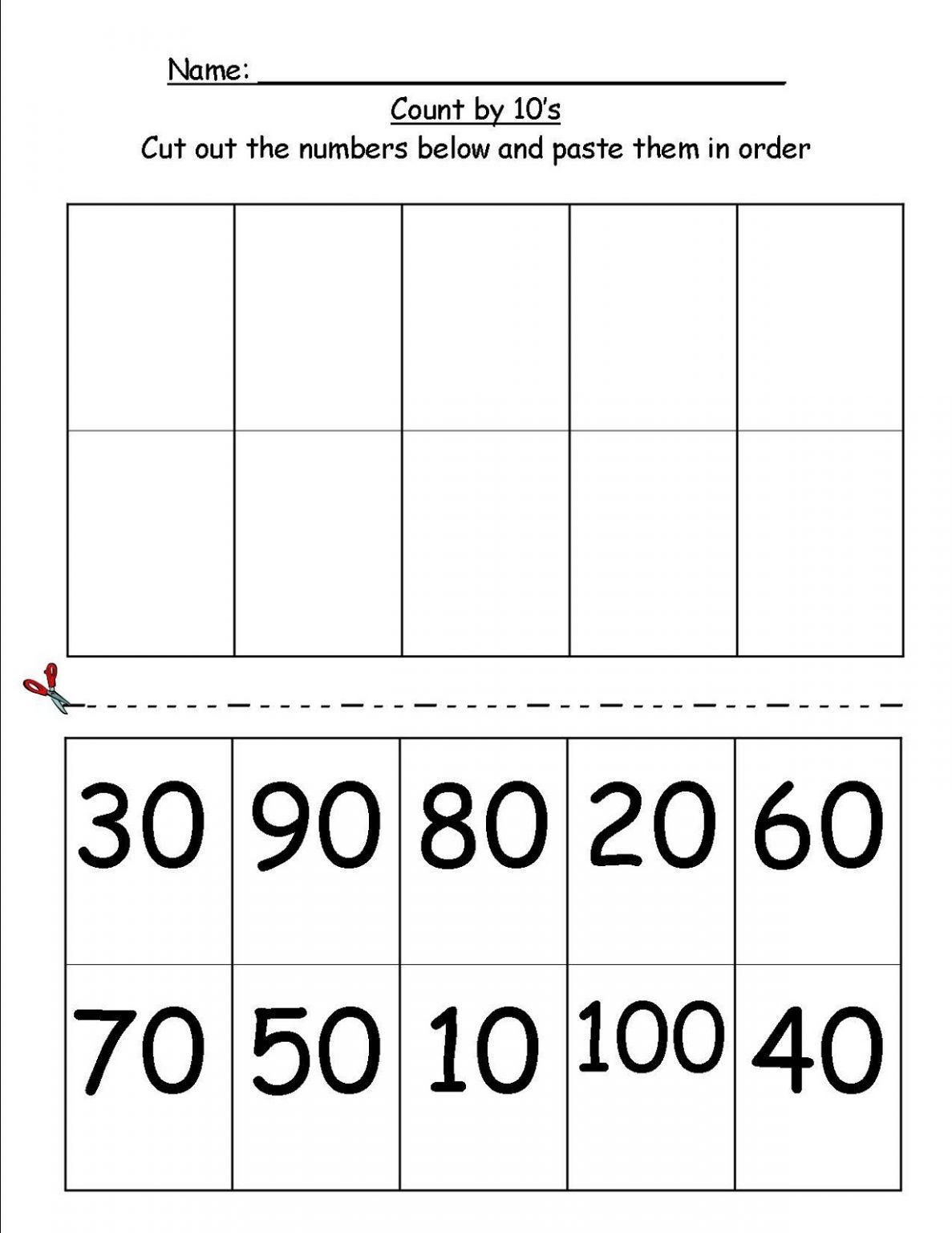 Printable Skip Count by 10 Worksheets | Learning Printable Printable ...