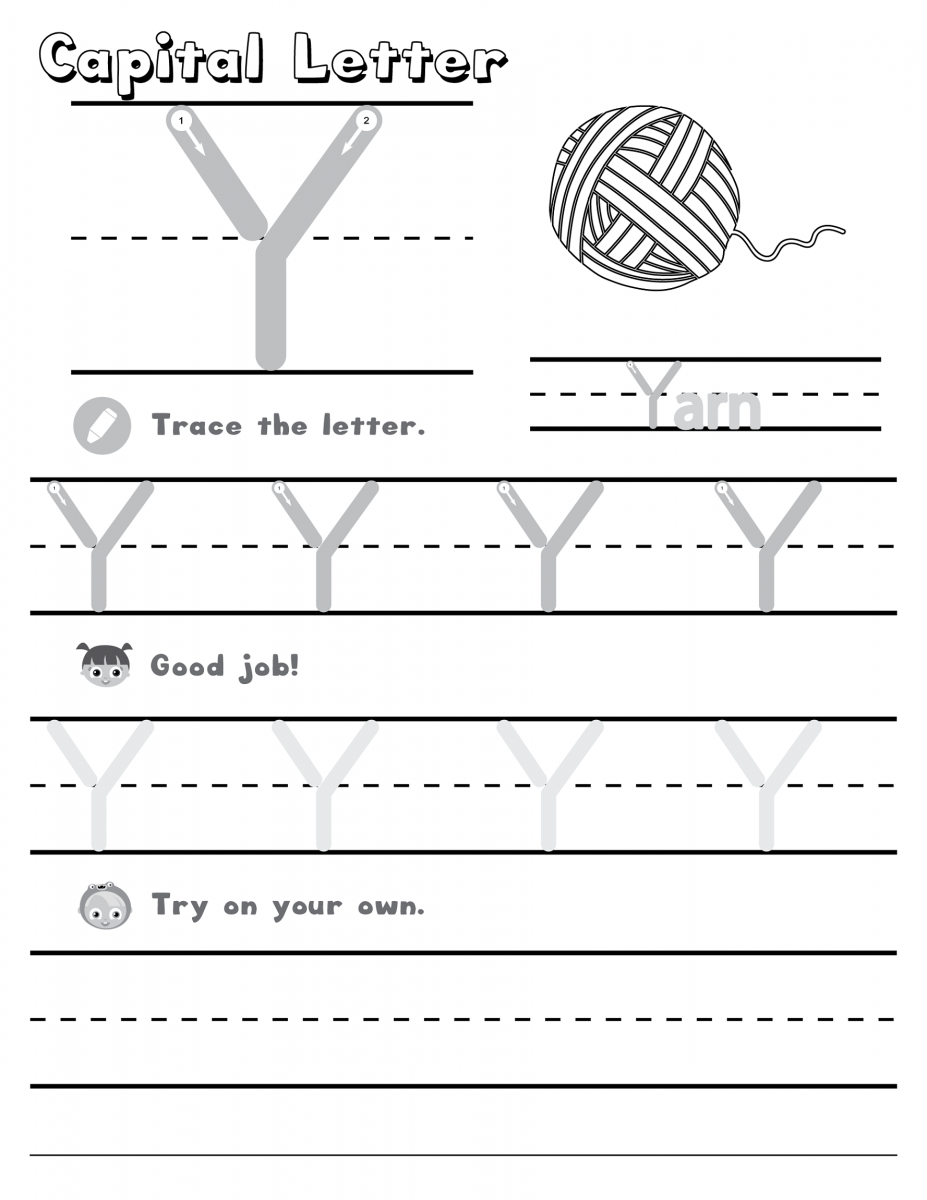 Free Letter Y Worksheets for Alphabet Lessons | Learning Printable Free ...