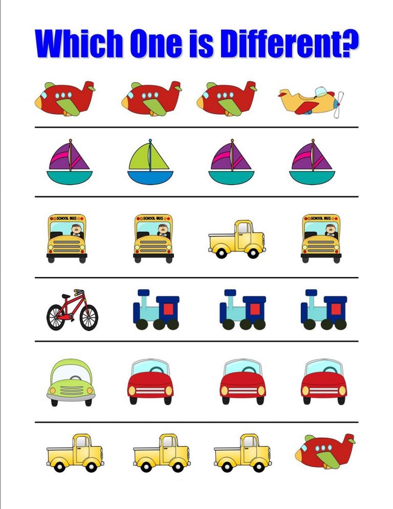 Same or Different Practice Sheets for Kids | Learning Printable Same or ...