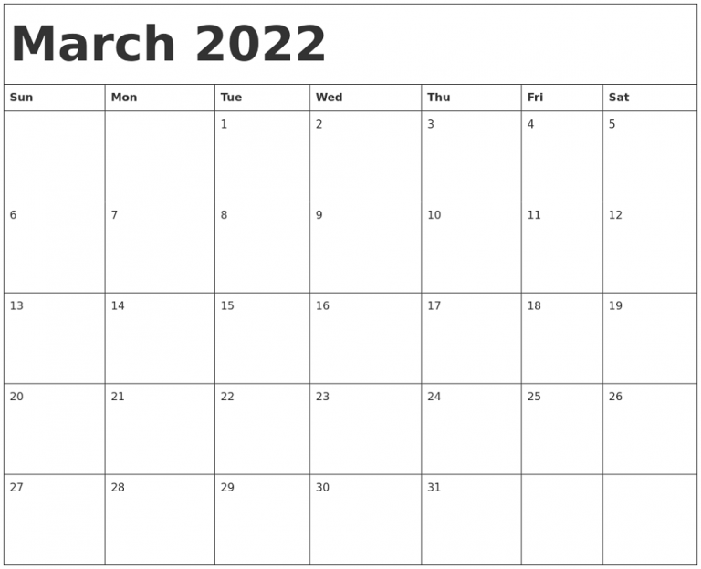 Free Blank Calendar Pages 2022 | Learning Printable Free Blank Calendar ...