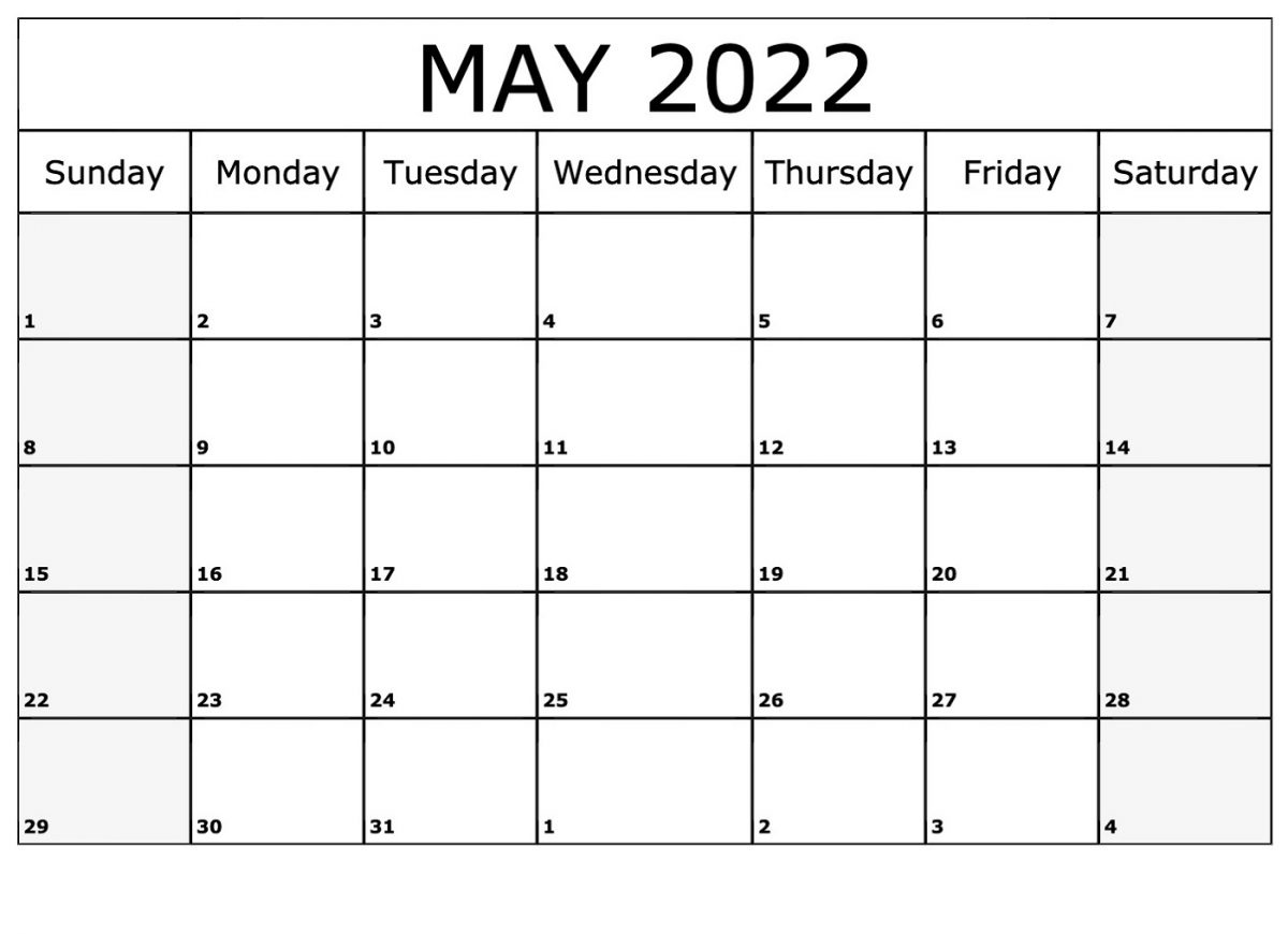 Free Blank Calendar Pages 2022 | Learning Printable Free Blank Calendar ...